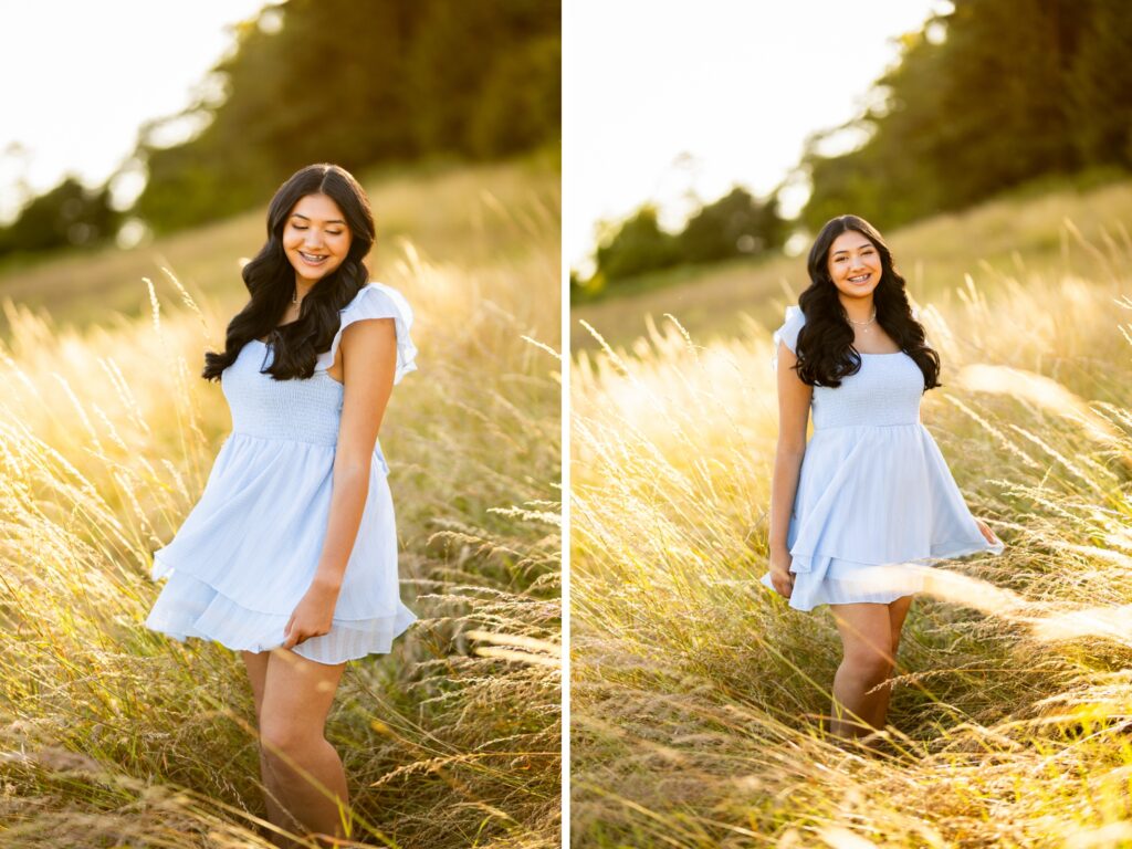Grassy Fields and Flowers for Ellie's Senior Portraits in Portland ...