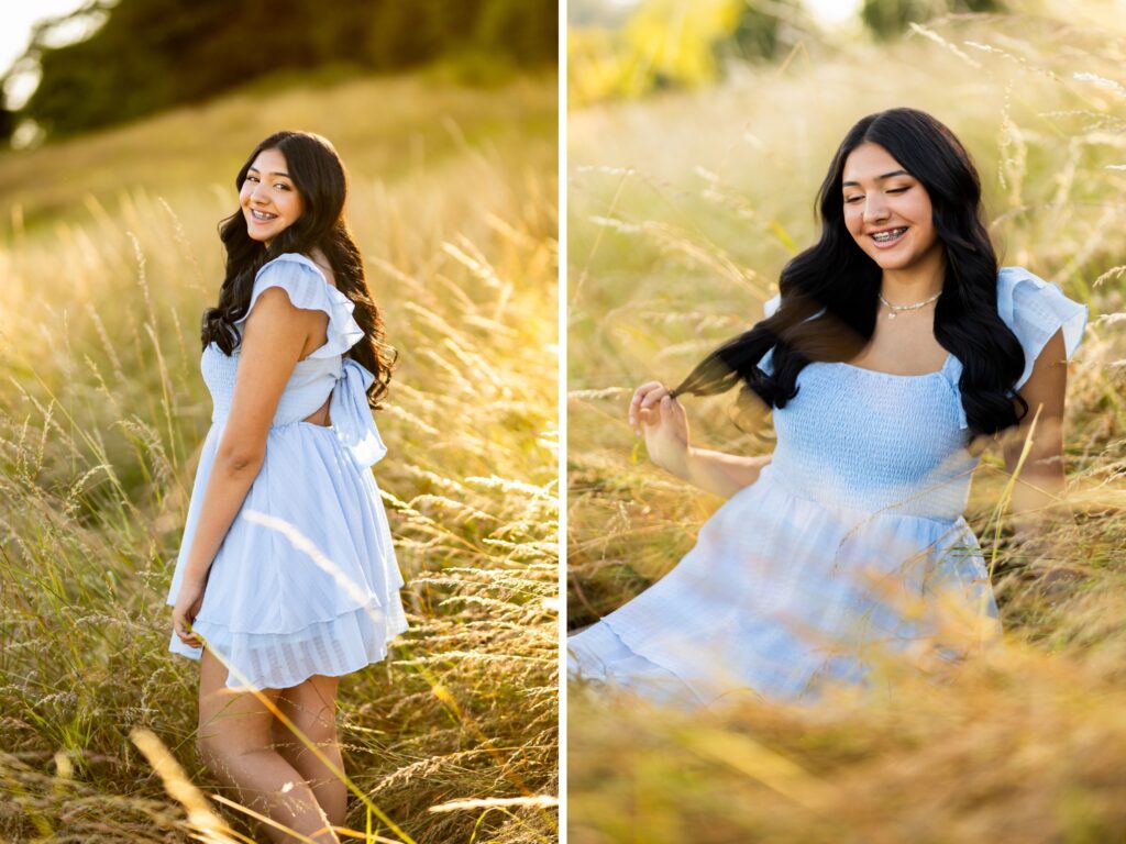 Grassy Fields and Flowers for Ellie's Senior Portraits in Portland ...